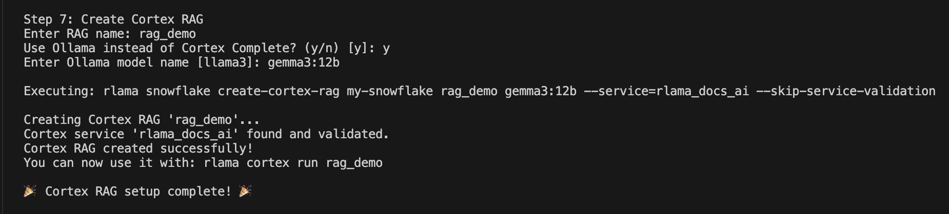 Simplify RAG with Snowflake Cortex. Deploy in 5 mins via rlama wizard | RLAMA